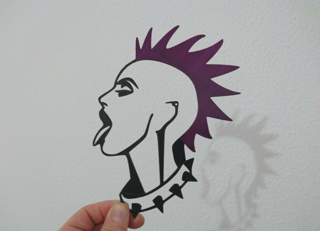 Free STL file Punk girl 2 (2 colors)・3D printer model to download・Cults