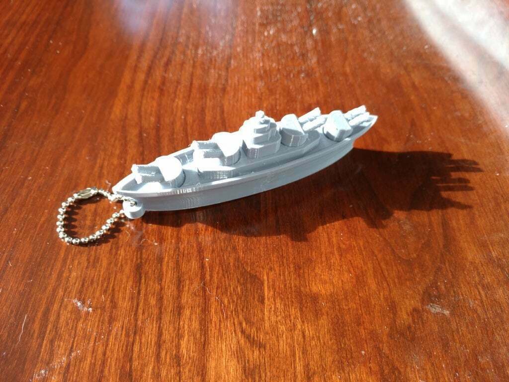 Free STL file BATTLESHIP - with Rotating Gun Turrets Key Fob・3D print ...