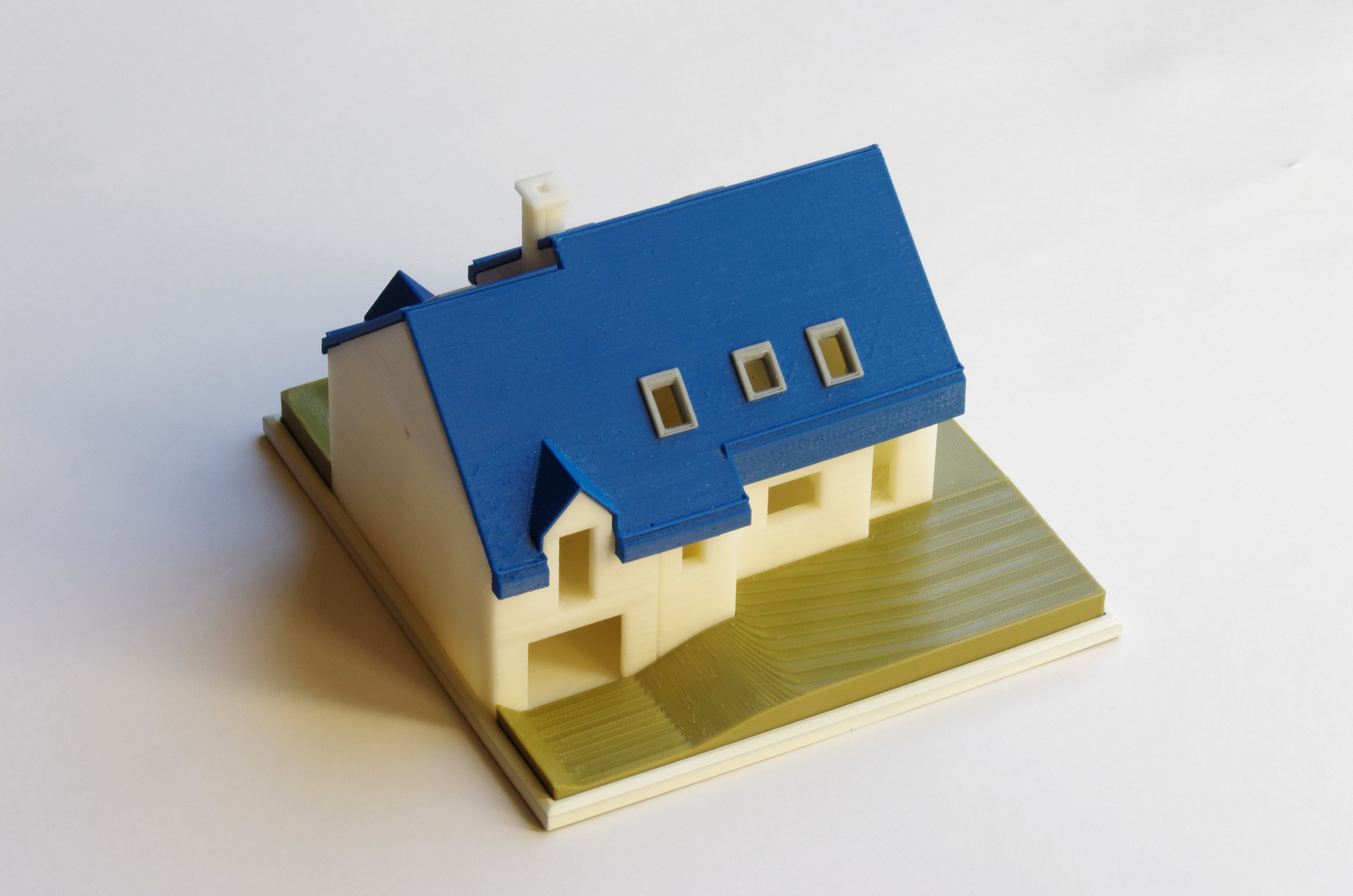 3d House Model Out Of Cardboard
