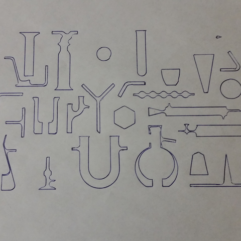 Download free STL file Chemistry Stencil • 3D printer design ・ Cults