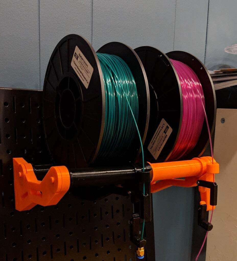 Free STL file Multi-spool holder for Wall Control Peg board and Prusa ...