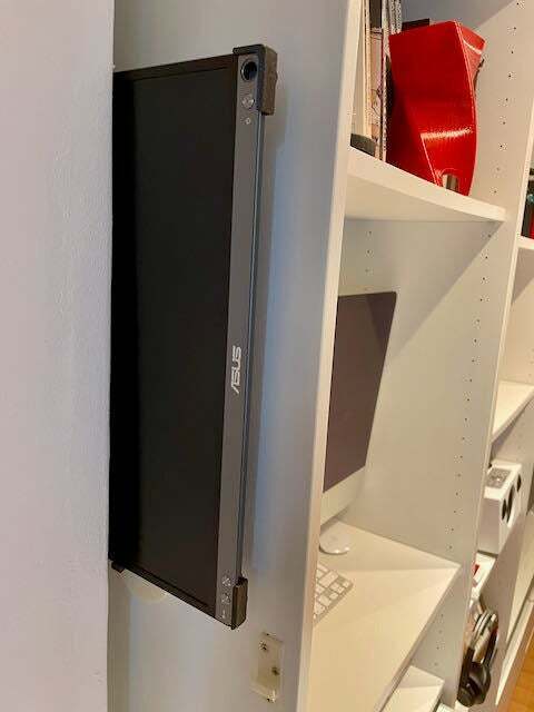 Free STL file Folding, retractable monitor mount 🏢・3D print object to ...