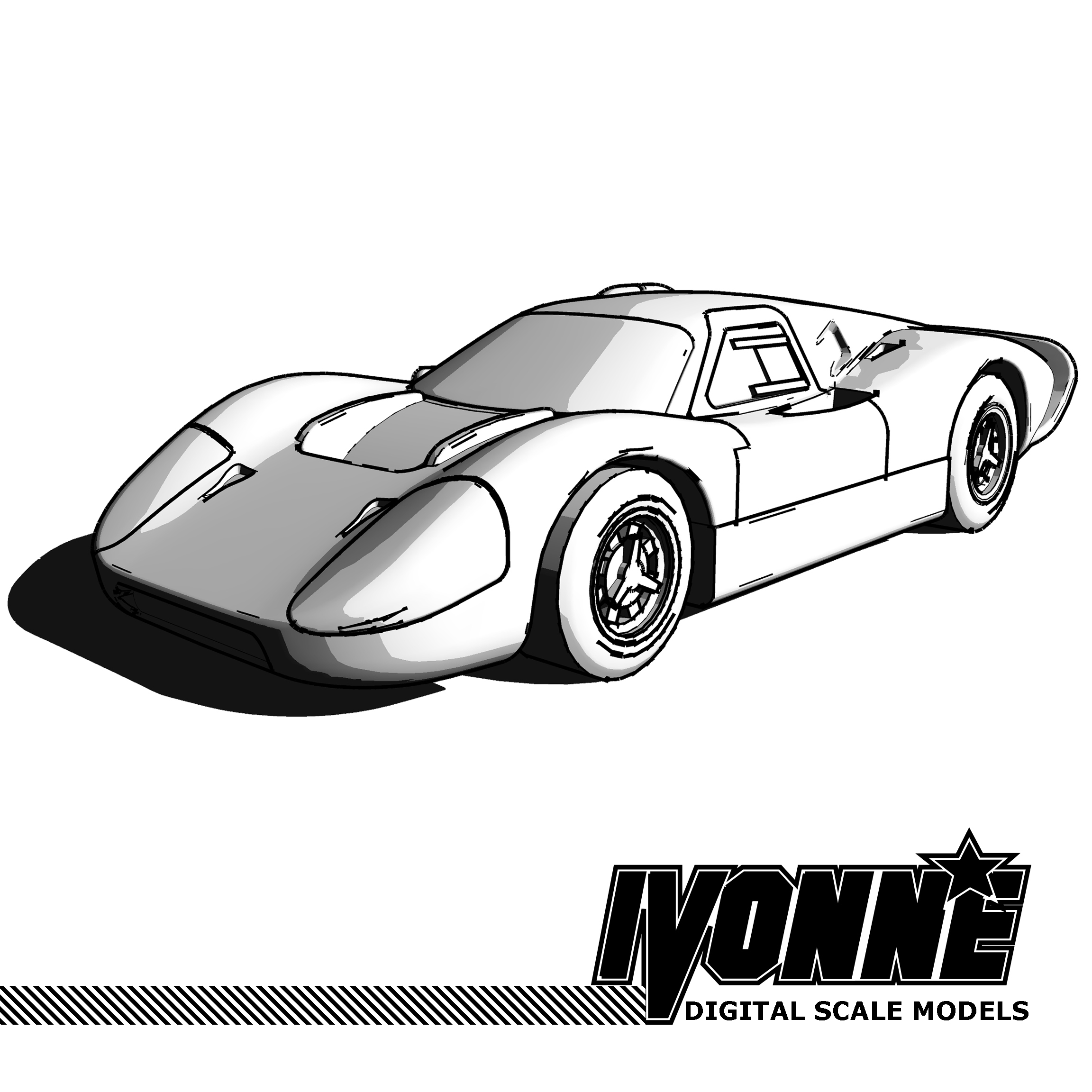 STL file Ford GT40 Mark IV Le Mans racing car 🚙・3D print design to ...