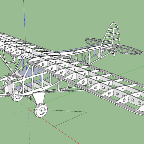 Download free 3D printing files Piper Cub frame model (esc: 1/64) (No ...