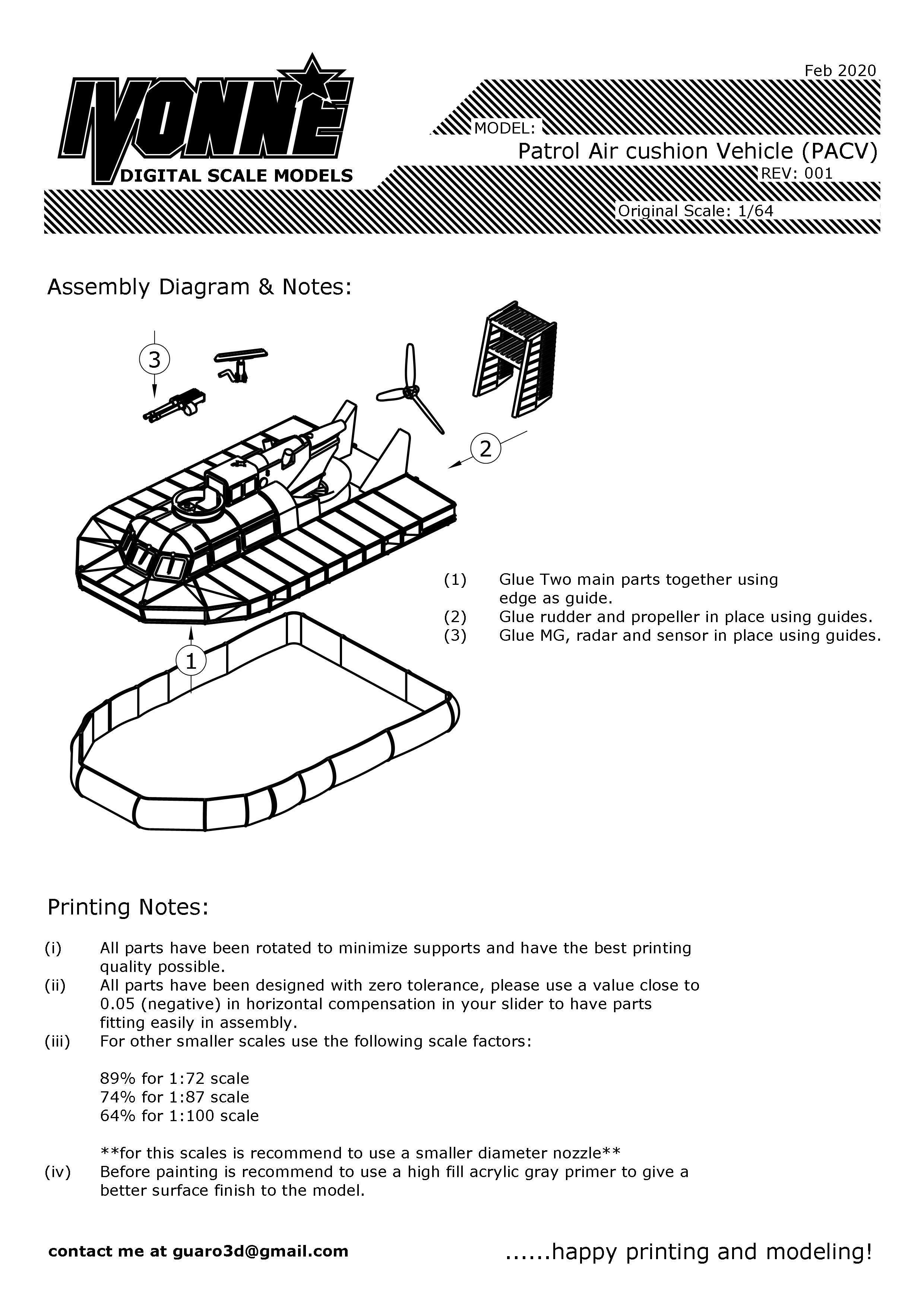 STL file Patrol Air Cushion Vehicle (PACV Hovercraft)・Template to ...