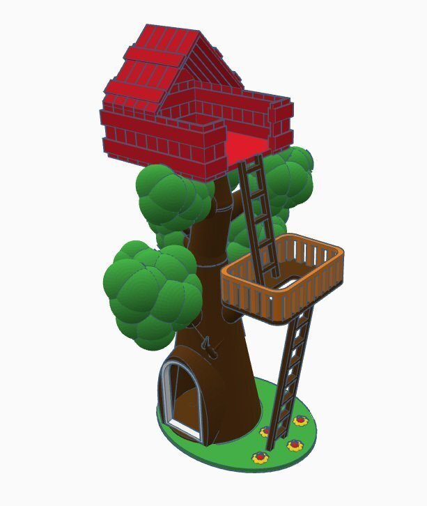 Free STL file Tree house・3D print model to download・Cults