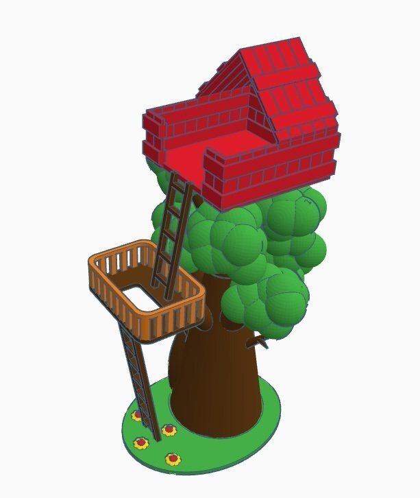Free STL file Tree house・3D print model to download・Cults