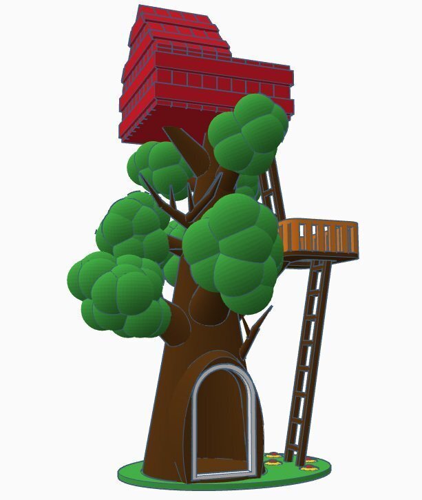 Free STL file Tree house・3D print model to download・Cults