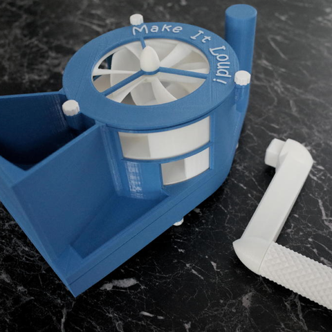 Download free 3D printing models Air Raid Siren - hand crank version ...