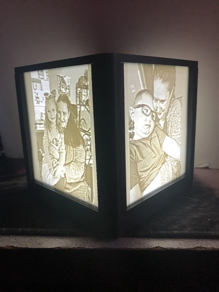 Free 3D file Lithophane Box Holder V2・3D printer model to download・Cults