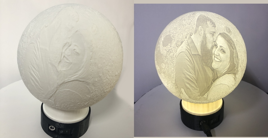 Free 3D file Lithophane Globe LED Stand 🎨・3D print model to download・Cults