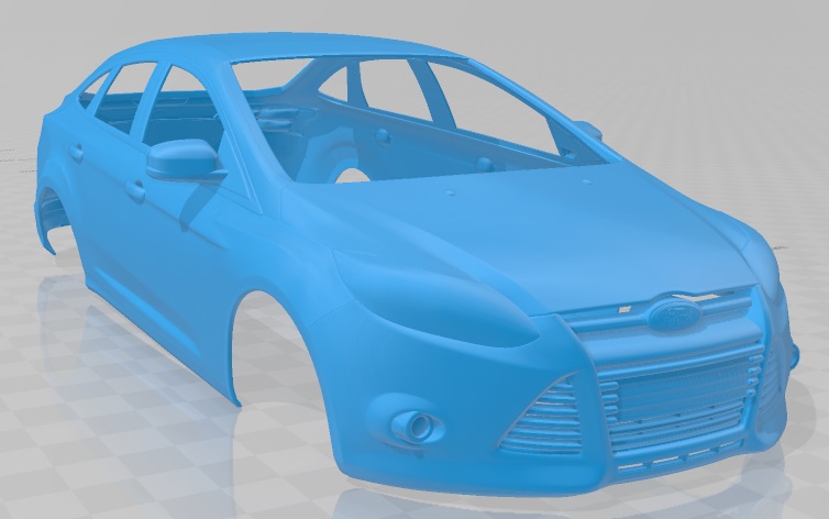 3D file 2011 Ford Focus Sedan Printable Body Car・3D printer model to ...