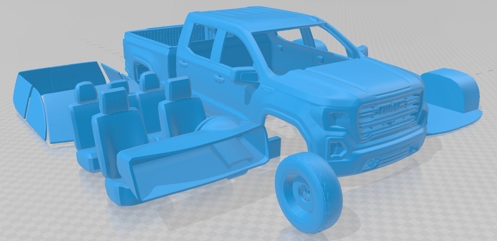 3D file GMC Sierra 1500 CrewCab ShortBox AT4 2019 Printable Car 🚗・3D ...