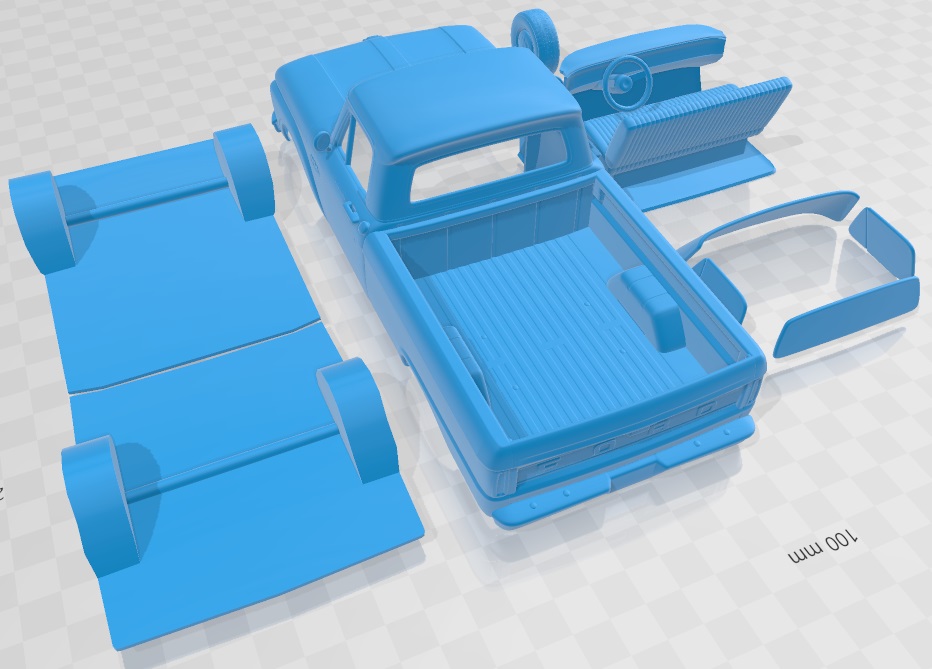 3D file Ford F 100 1966 Printable Car・3D printer model to download・Cults
