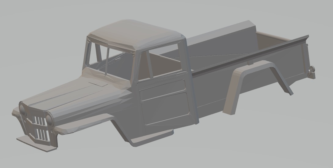 STL file Jeep Willys Pick Up 1946 Printable Body Car・Design to download ...