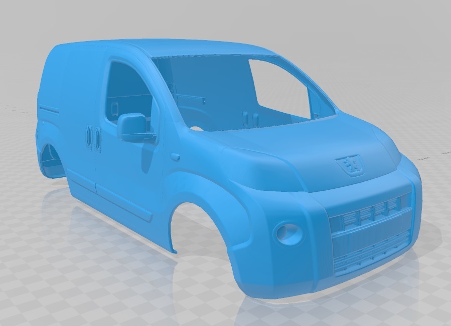 Файл STL Peugeot Bipper Printable Body Van・Модель для печати в 3D ...