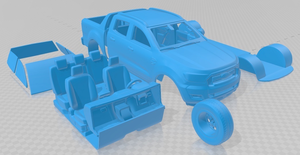 3D file 2016 Ford Ranger Double Cab Wildtrak Printable Car・3D printing ...