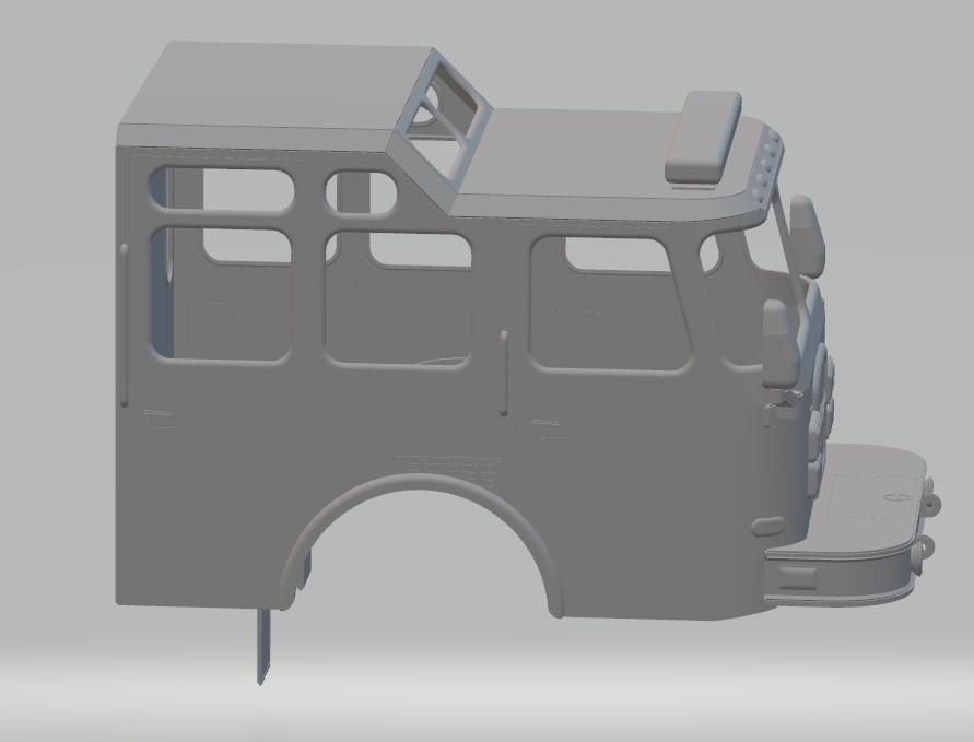 STL file Fire Truck Printable Cabin Truck・Template to download and 3D ...
