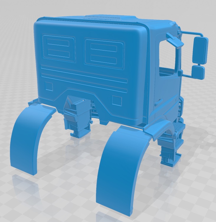 3D-Datei Mercedes Benz Axor 2005 Druckbare Kabine Lkw・Modell für 3D-Drucker zum Herunterladen・Cults