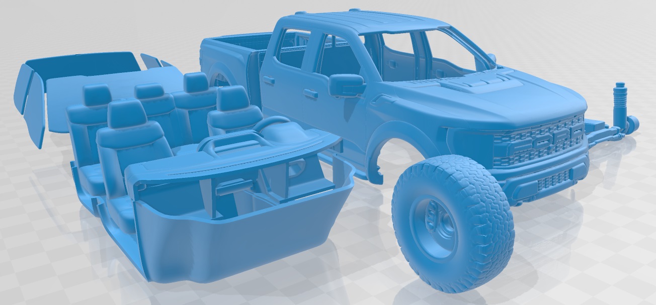 3D file Ford F-150 Raptor 2021 Printable Car・3D print design to ...