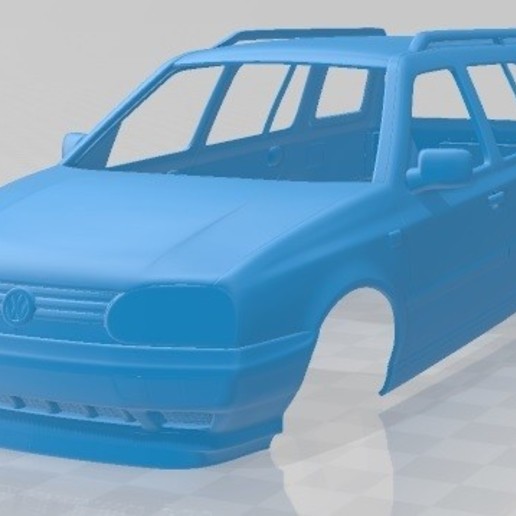 Download STL file Volkswagen Golf Variant 1993 Printable Body Car • 3D ...