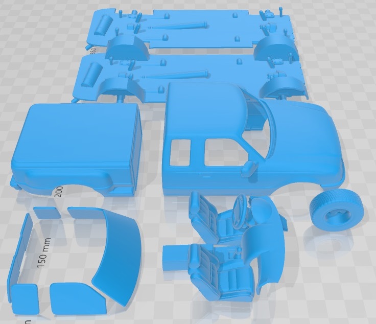 3D file Ford Ranger Extended Cab Flare Side XLT 1998 Printable Car・3D ...