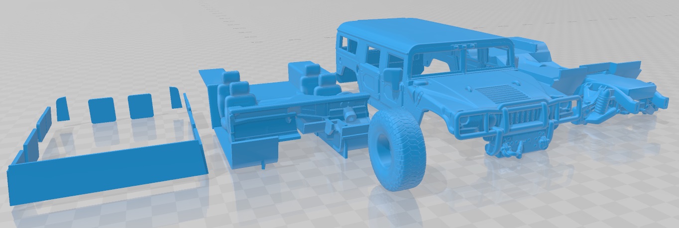 3D file Hummer H1 Wagon Printable Car・Template to download and 3D print ...