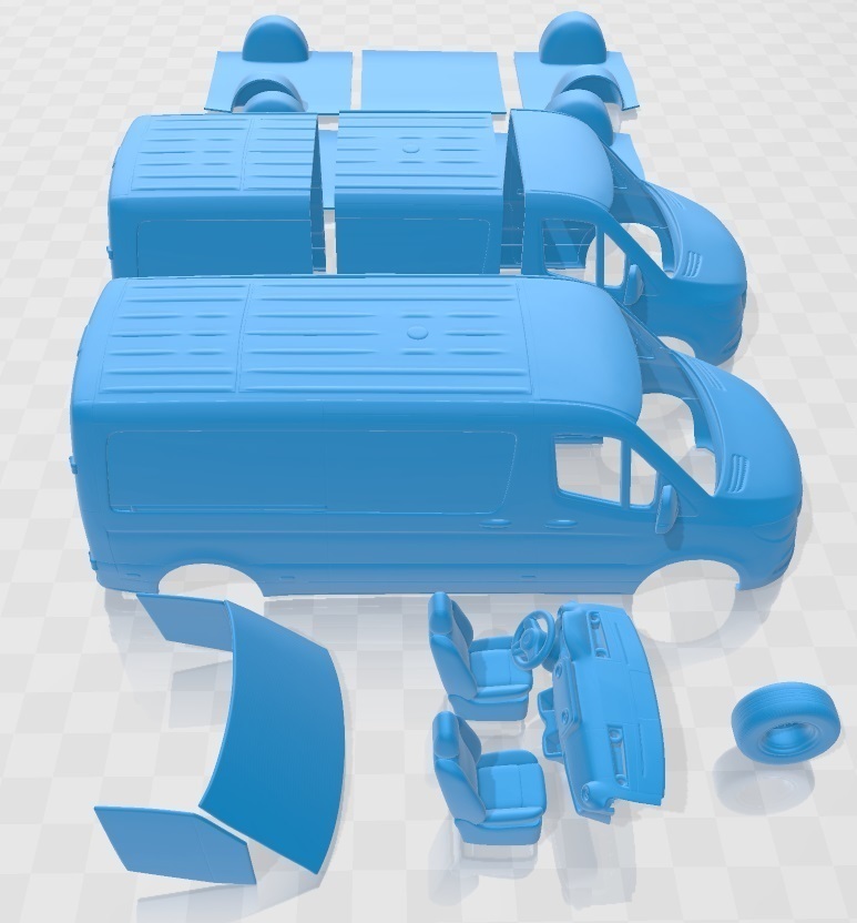 3D file Mercedes Sprinter Van 2018 L2H1 Printable・Model to download and ...