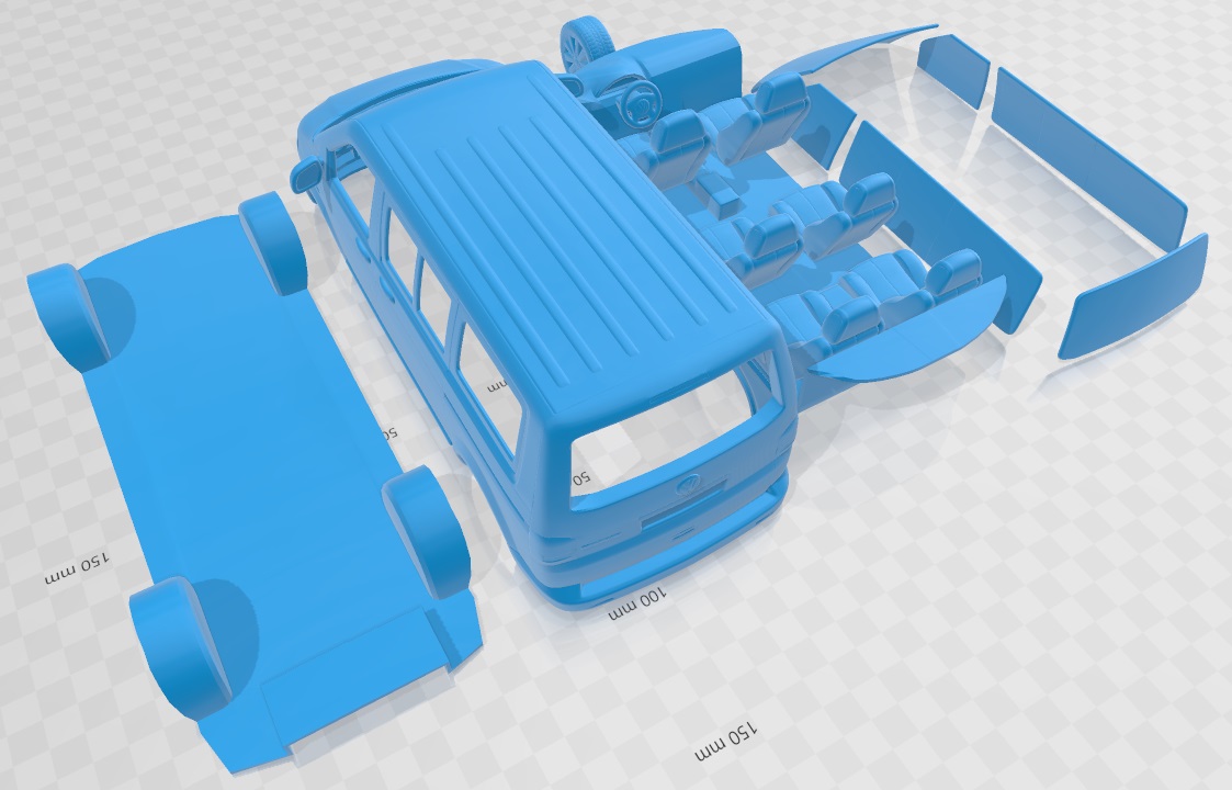 3D file Volkswagen Transporter Caravelle 2011 Printable Van 🚗・3D ...