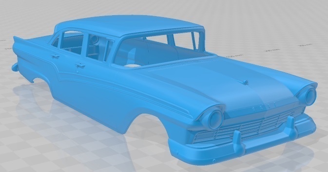 3D file Ford Custom 300 Fordor Sedan 1957 Printable Body Car・3D printer ...