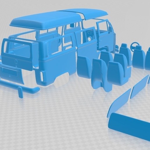 Download STL file Volkswagen Kombi 2012 Printable Van • 3D printing ...