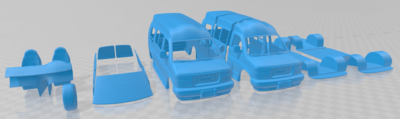 3D file GMC Savana Cargo Van YF7 Upfitter 1997 Printable Van・3D printer ...
