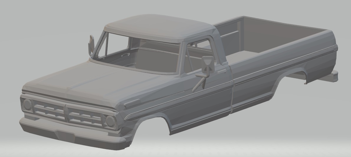 Download STL file F 100 - 1969 Printable Body Truck • 3D printing ...