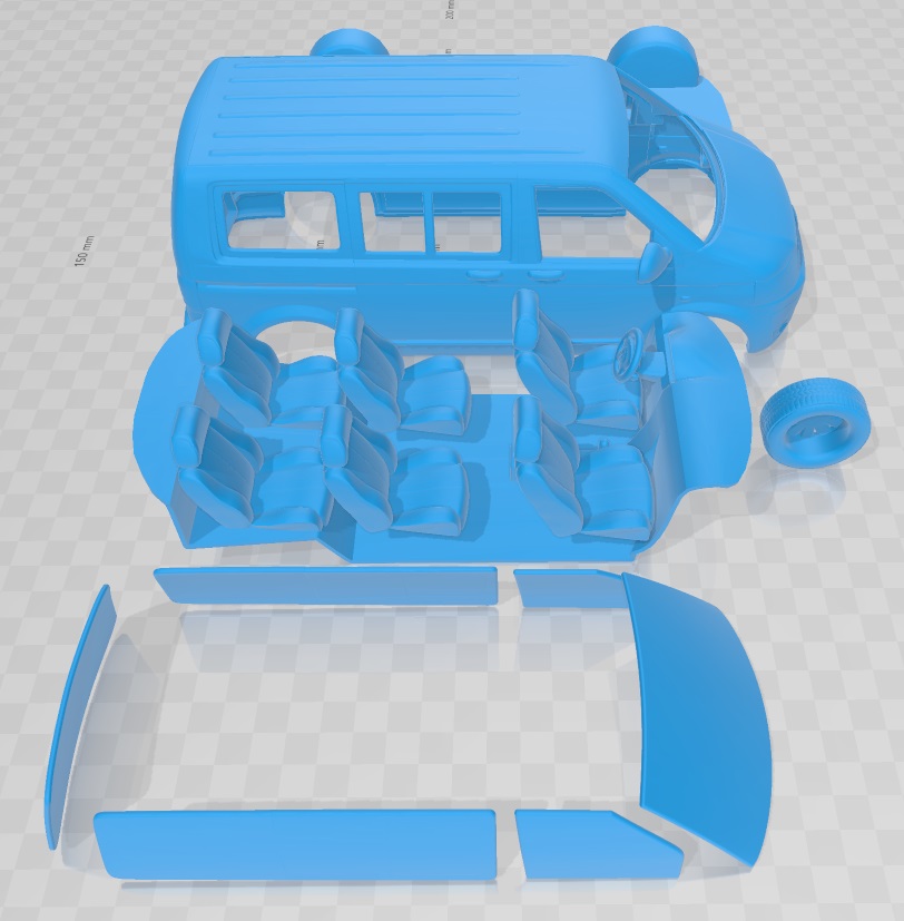 3D file Volkswagen Transporter Caravelle 2011 Printable Van 🚗・3D ...