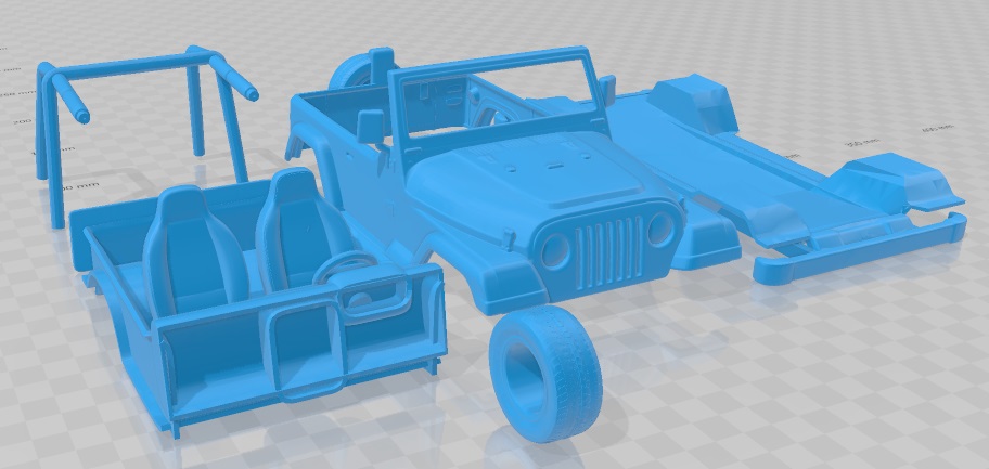 3D file Jeep Wrangler TJ 1997 Printable Car 🚗・3D printable model to ...