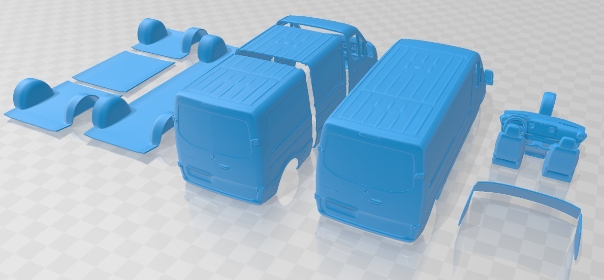 3D file Mercedes Sprinter Van 2018 L2H1 Printable・Model to download and ...