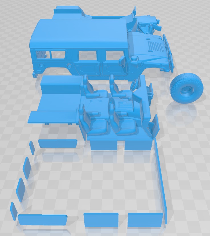 3D file Hummer H1 Wagon Printable Car・Template to download and 3D print ...