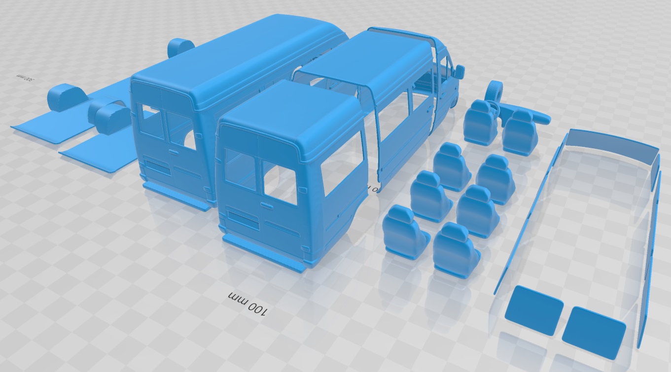 3D file Mercedes Benz Sprinter (903) Passenger Van L3H2 2000 Printable ...