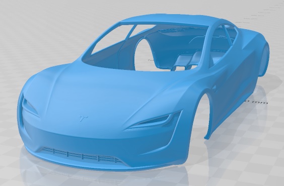 3D file Tesla Roadster 2020 Printable Body Car・3D print design to ...