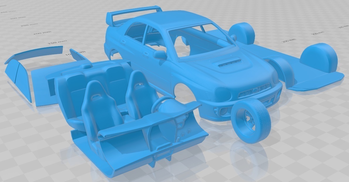 3D file Subaru Impreza STi 2001 Printable Car・3D printer design to ...