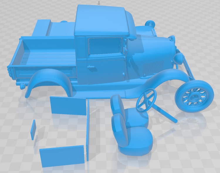 3D file Ford Model A Pickup 1928 Printable Car・3D printer design to ...