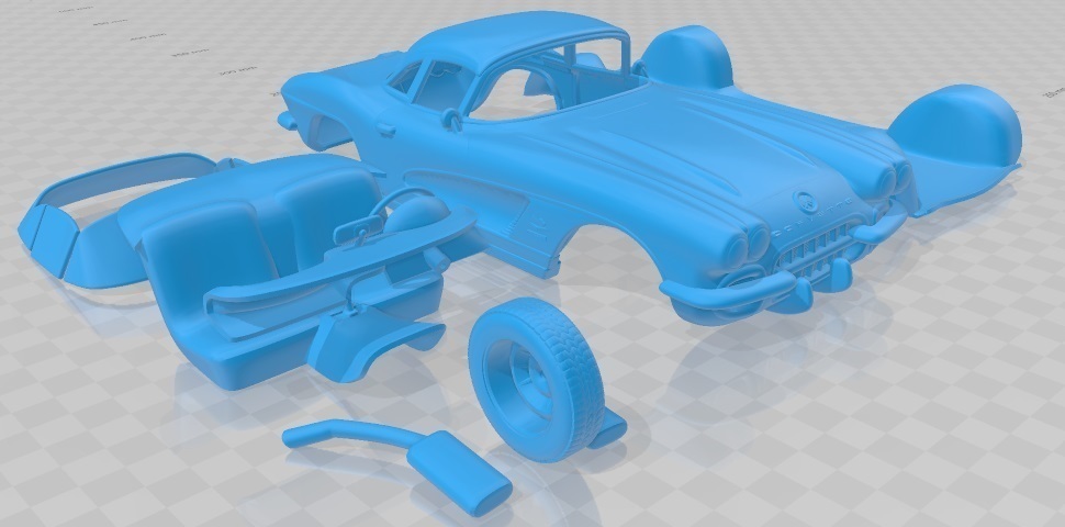 STL file Corvette 1962 Printable Car・3D printer design to download・Cults