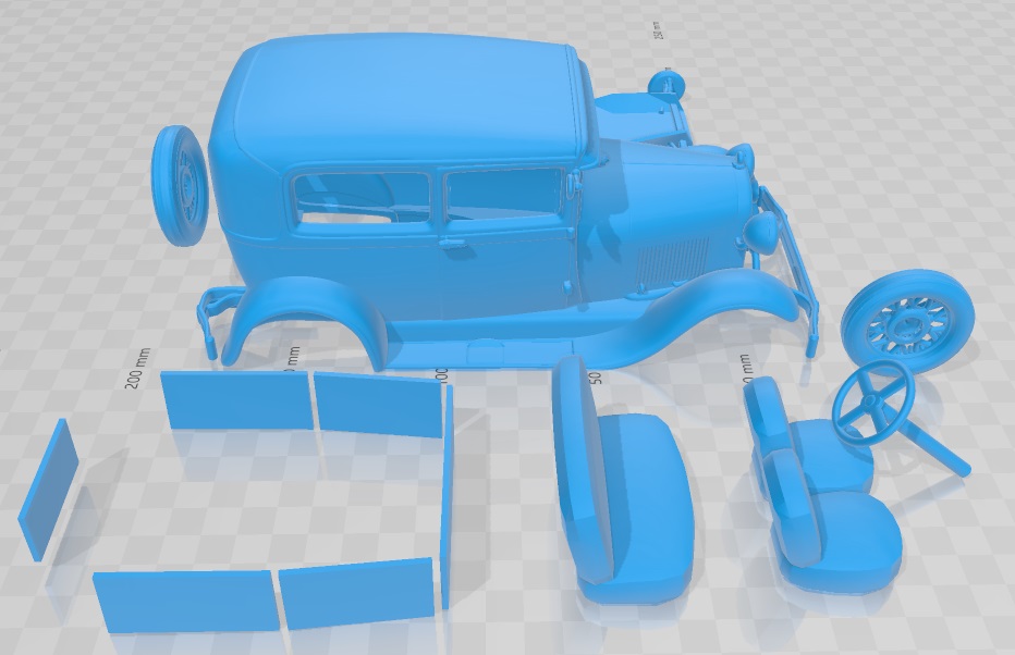 3D file Ford Model A Tudor 1929 Printable Car・Model to download and 3D ...