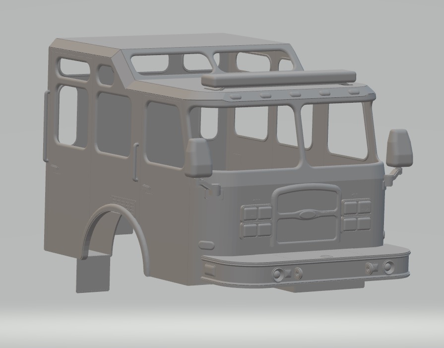 STL file Fire Truck Printable Cabin Truck・Template to download and 3D ...
