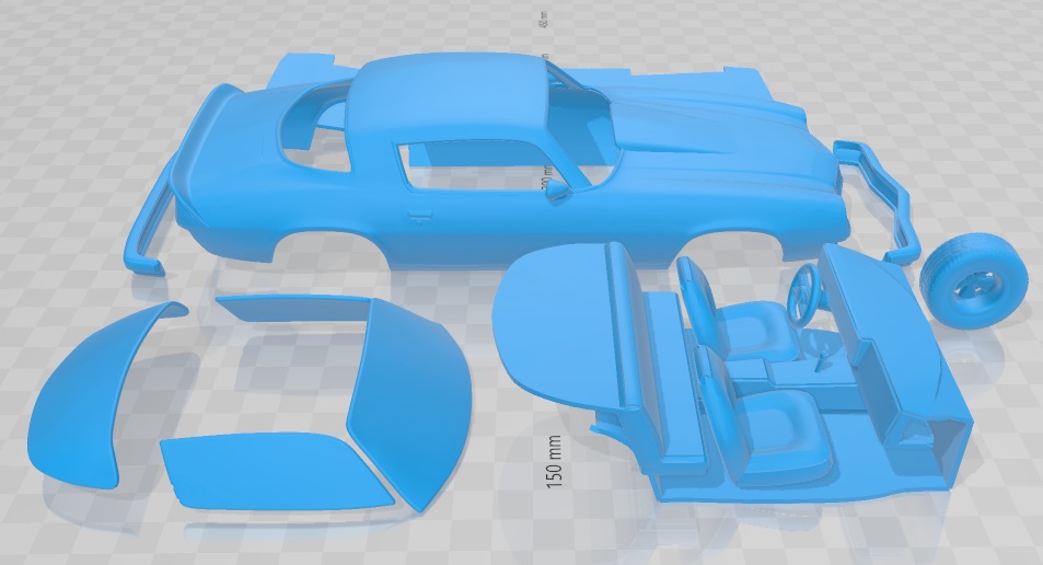 3D file Chevrolet Camaro 1975 Printable Car・3D printing template to ...