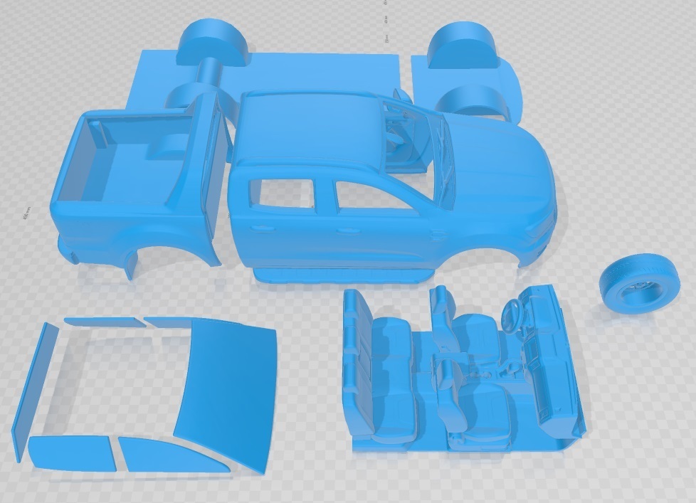 3D file 2016 Ford Ranger Double Cab Wildtrak Printable Car・3D printing ...