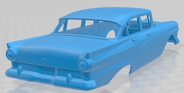 3D file Ford Custom 300 Fordor Sedan 1957 Printable Body Car・3D printer ...