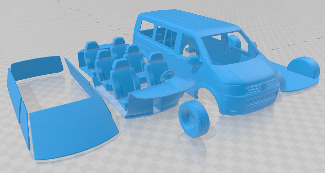3D file Volkswagen Transporter Caravelle 2011 Printable Van 🚗・3D ...