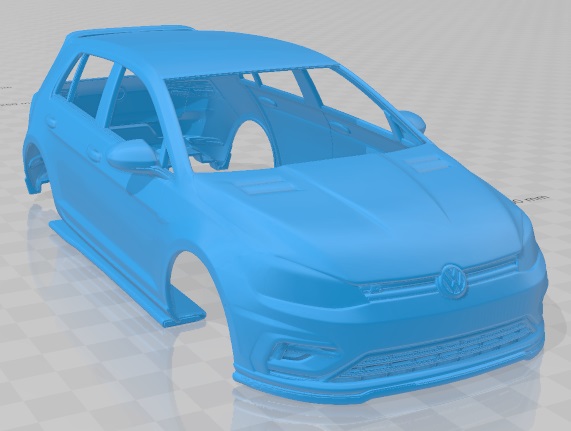 3D file Volkswagen Golf 7.5R Printable Body Car・3D printable model to ...