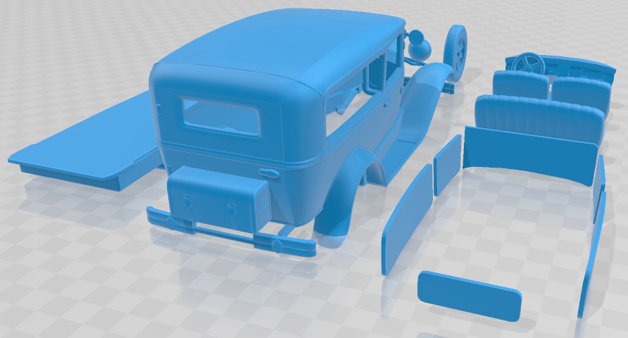3D file Ford Model A 1927 Printable Car・Model to download and 3D print ...
